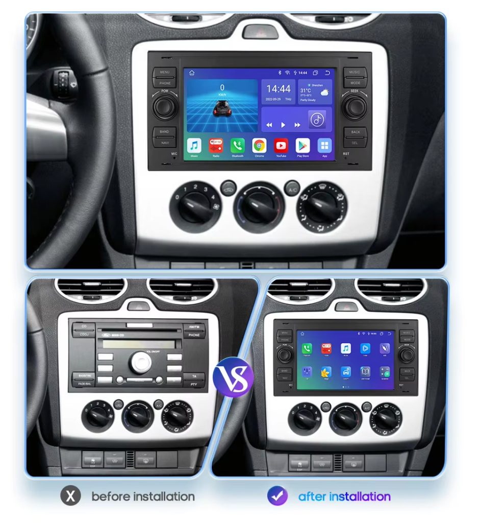 Ford Focus Fiesta Android Car Stereo 7" Touchscreen CarPlay